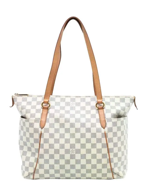 LOUIS VUITTON 2012 Damier Azur Totally Mm Tote Bag - White