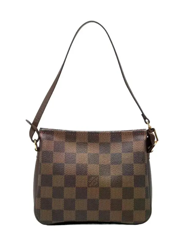 LOUIS VUITTON 2001 Damier Ebene Trousse Pochette Handbag - Brown