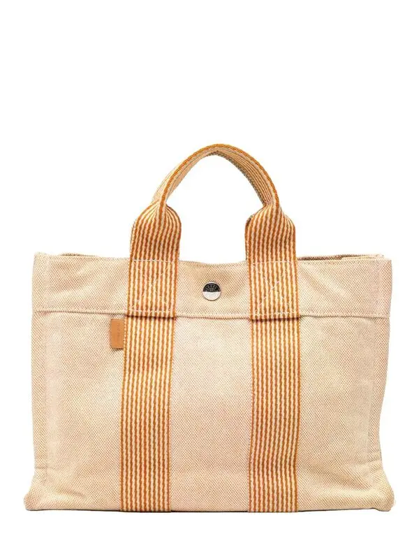 Hermès 1990-2015 Canvas Fourre Tout Pm Tote Bag - Brown