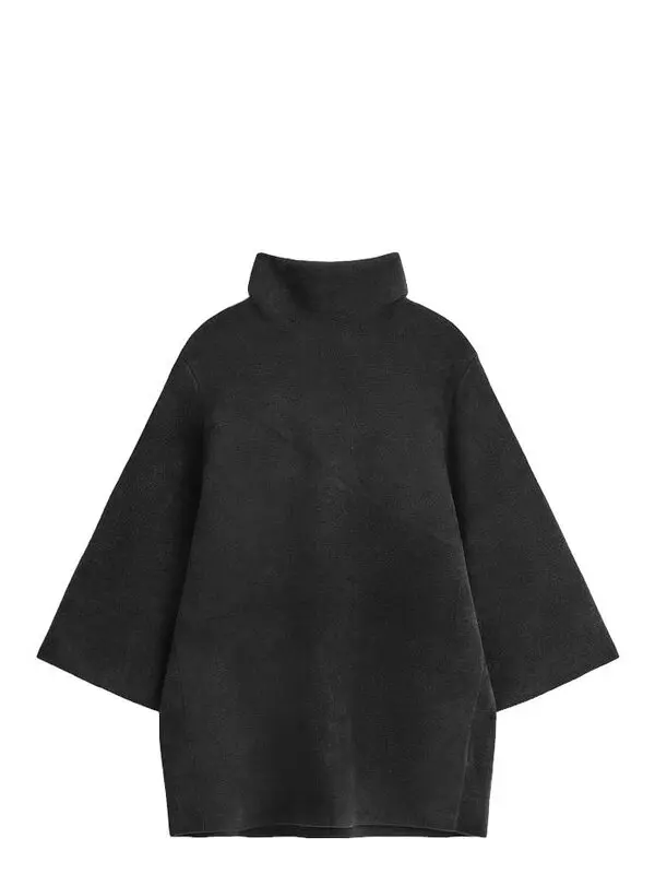 Cos Chenille-knit Mock-neck Jumper - Black
