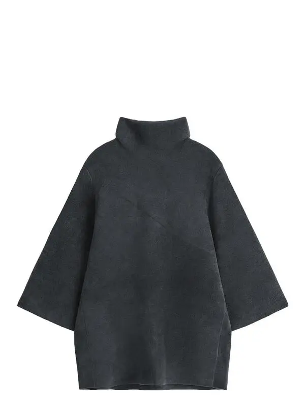 Cos Chenille-knit Mock-neck Jumper - Gray