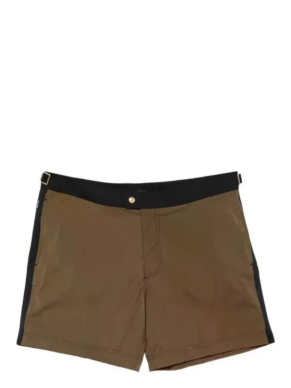 TOM FORD Colourblock Swim Shorts - Green
