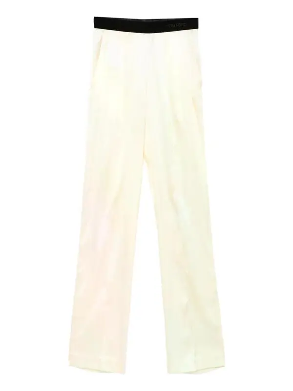TOM FORD Velvet-banded Trousers - Yellow