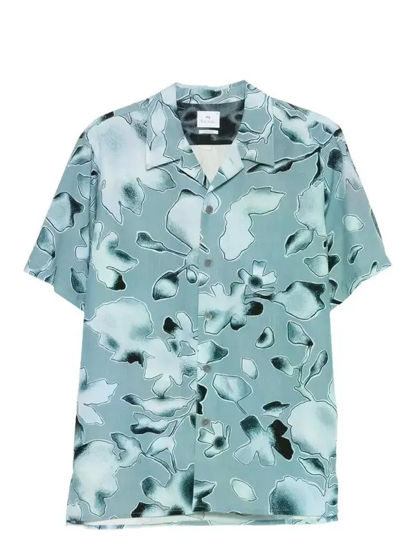 Paul Smith Floral-print Shirt - Blue