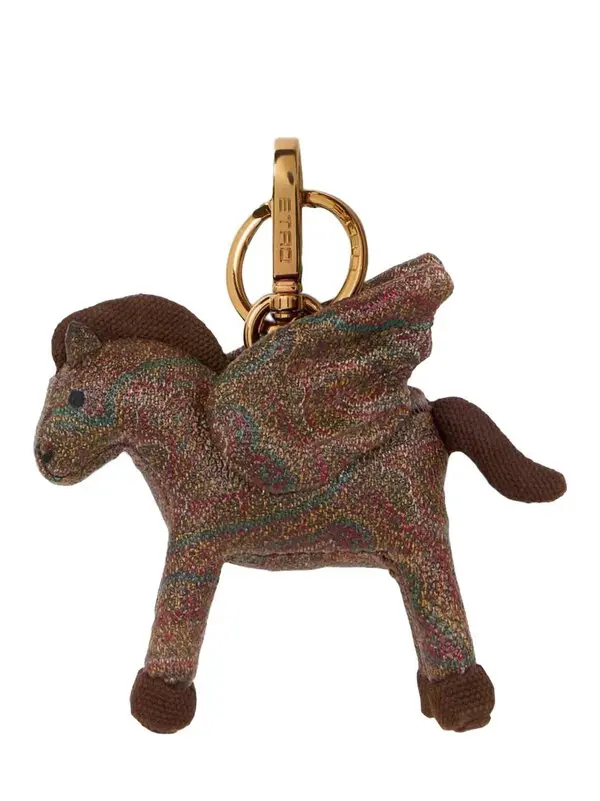 Etro Pegaso Bag Charm - Brown