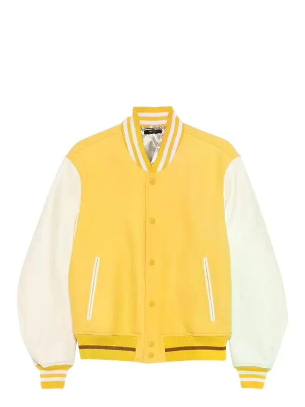 TOM FORD Striped-trim Buttoned Jacket - Yellow