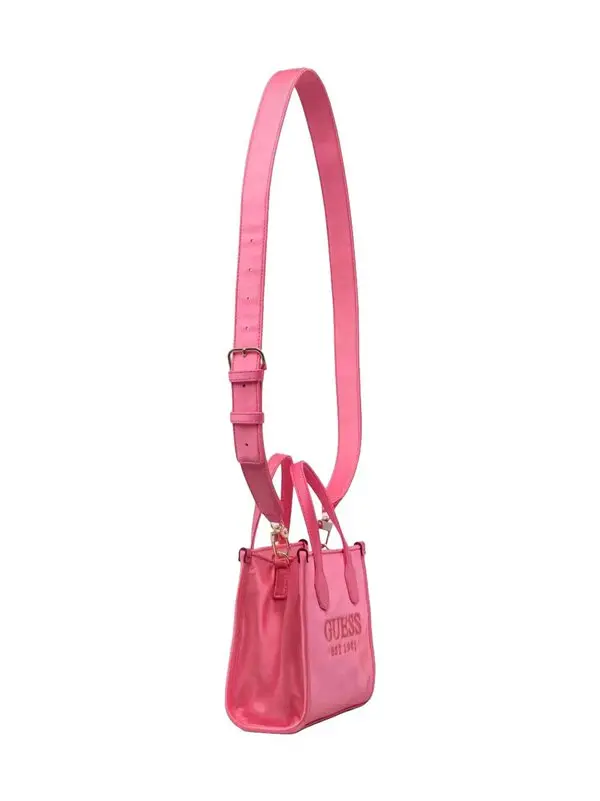 Guess Mini Logo-embossed Tote Bag - Pink