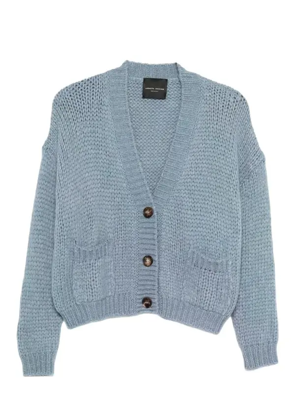 ROBERTO COLLINA Button Pocket Cardigan - Blue