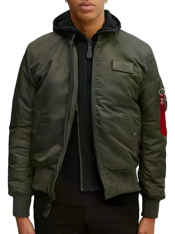 Alpha Industries Hooded Bomber Jacket - Green