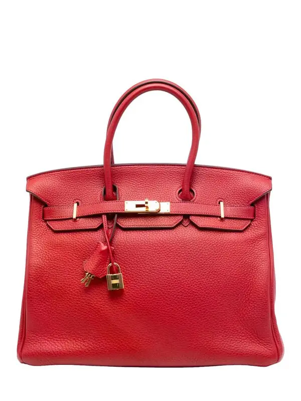 Hermès 2011 Togo Birkin Retourne 35 Handbag - Red