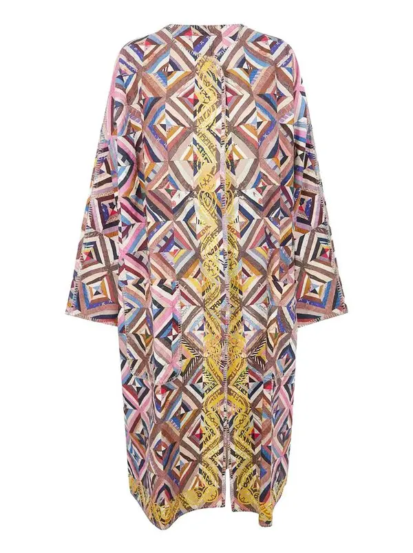 PIERRE-LOUIS MASCIA Ricordo Printed Kimono - Brown