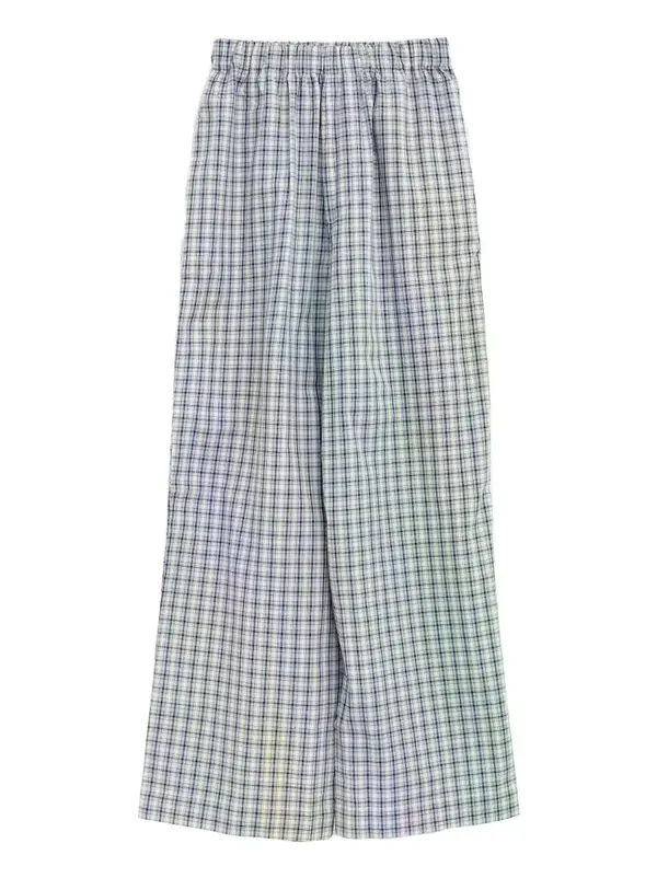 BASERANGE Claude Check Trousers - Blue