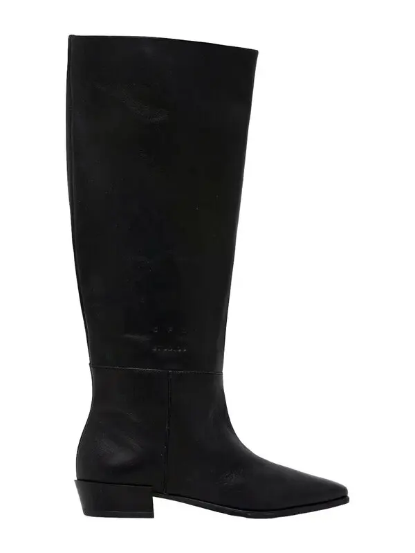 SUMMERY COPENHAGEN Pointed-toe Knee-high Boots - Black