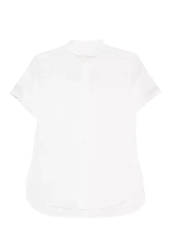 Y’s Rounded-collar Cotton Shirt - White