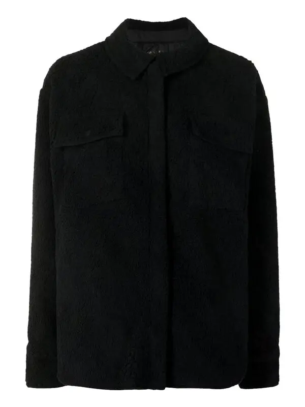 OSKLEN Flap-pocket Fleece Shirt Jacket - Black