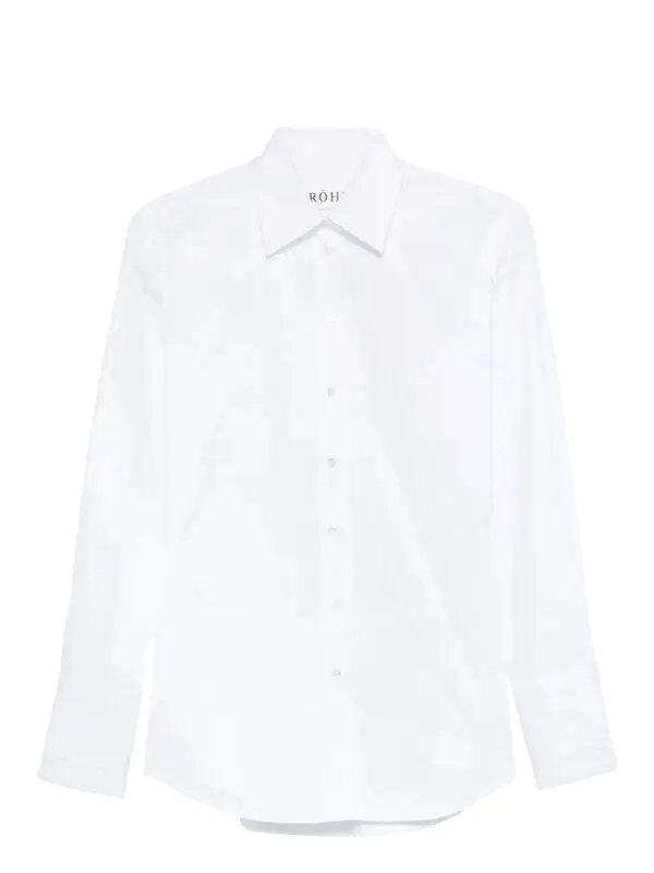 RÓHE Polo-collar Shirt - White