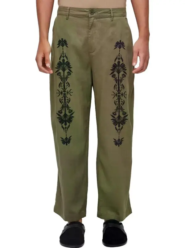 OSKLEN Palm Tree Embroidered Trousers - 206