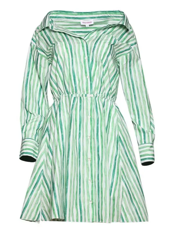 Rosie Assoulin Off-the-shoulder Mini Dress - Green