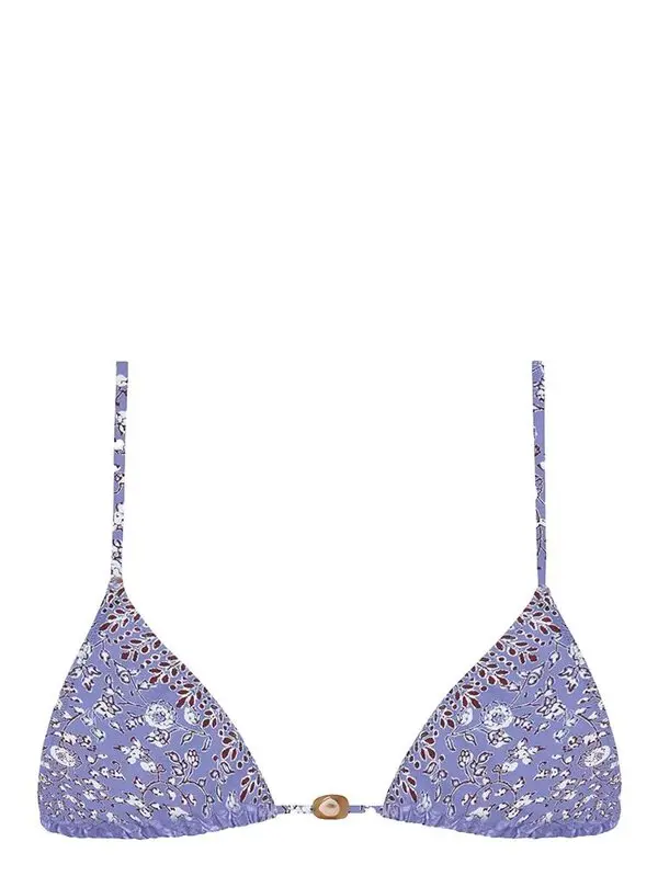 TROPIC OF C Equator Zebra Printed Bikini Top - Purple