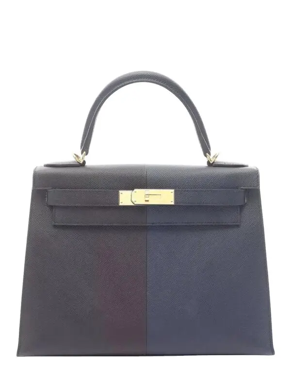 Hermès Epsom Kelly Ii Sellier 28 Handbag - Black