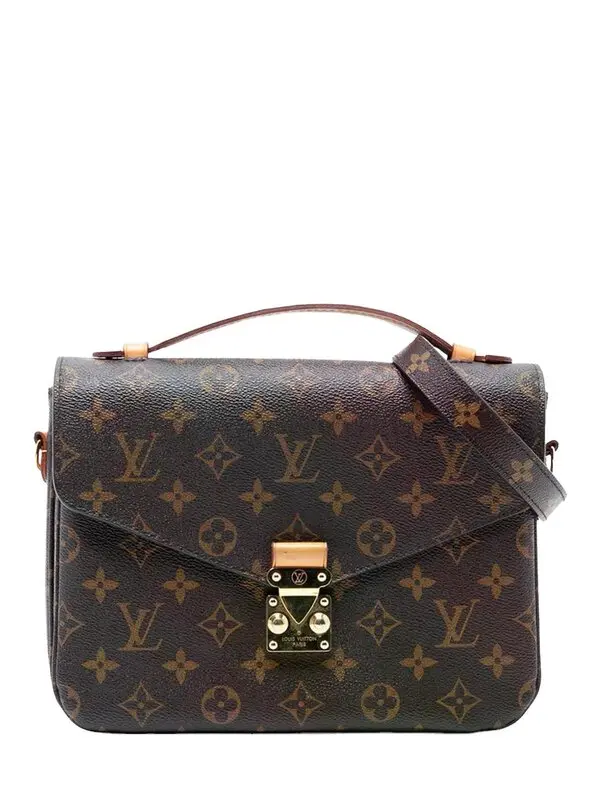 LOUIS VUITTON 2015 Monogram Pochette Metis Satchel - Brown