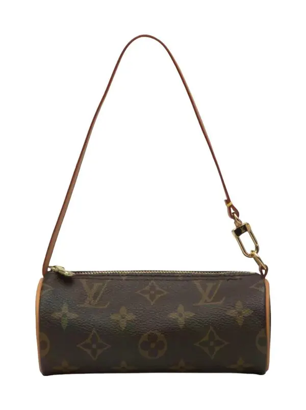 LOUIS VUITTON Monogram Papillon Pochette Handbag - Brown