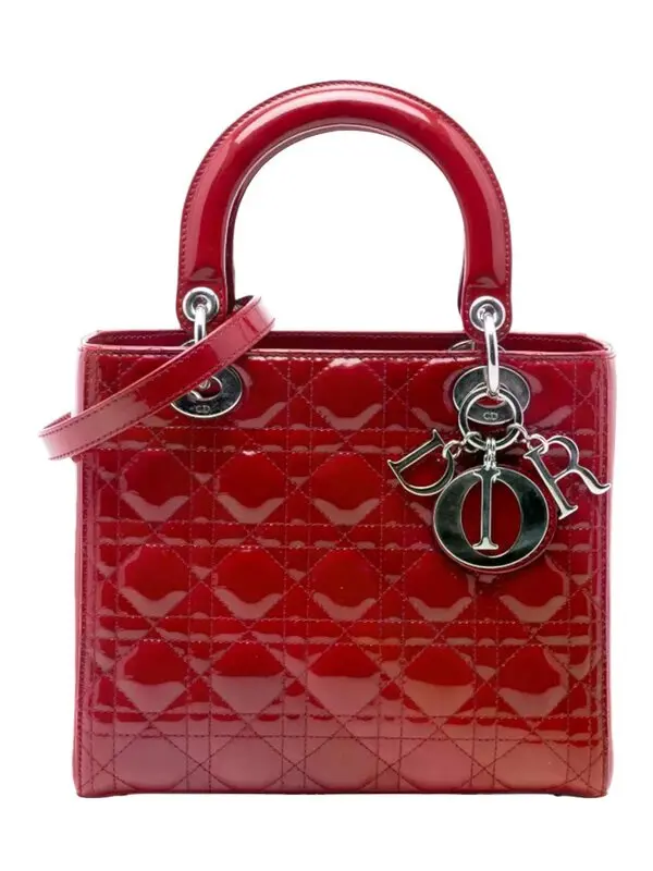 Dior 2013 Medium Lady Satchel - Red