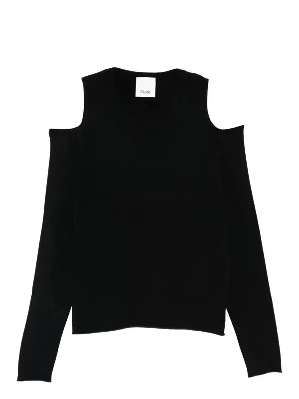 ALLUDE Cut-out Top - Black
