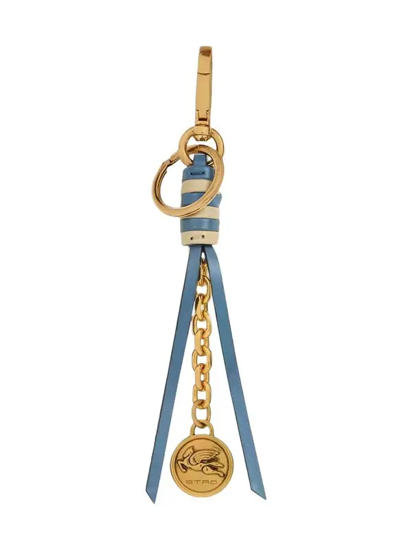 Etro Leather Bag Charm - Blue
