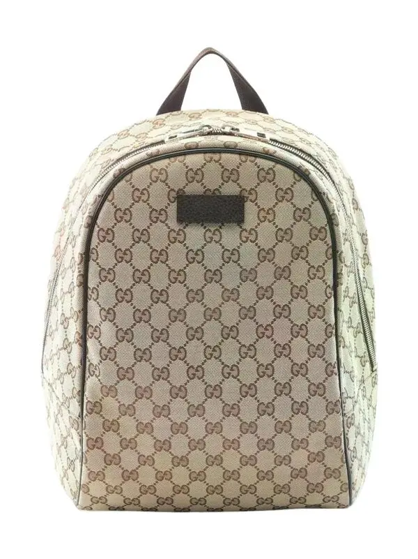 Gucci Gg Canvas Backpack - Brown