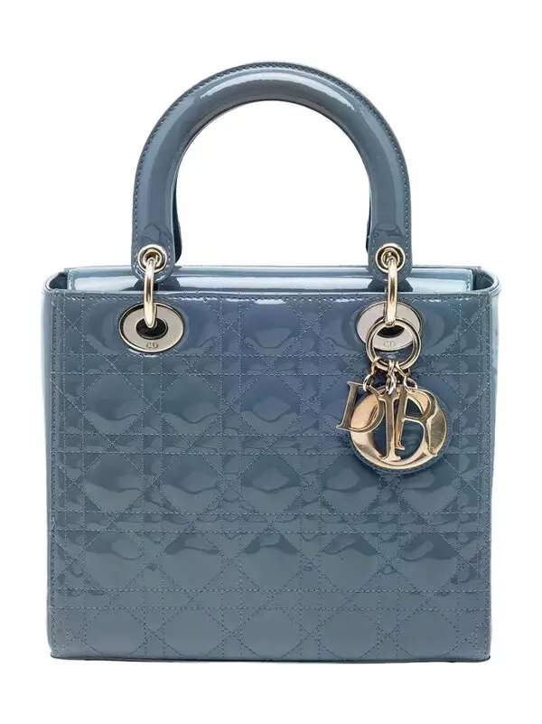 Dior 2019 Medium Lady Satchel - Blue