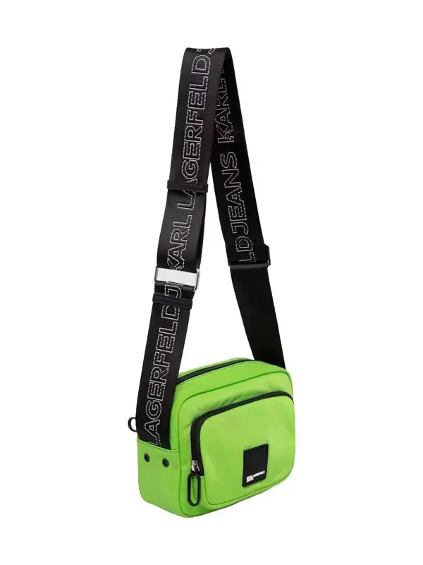 Karl Lagerfeld Logo-strap Shoulder Bag - Green