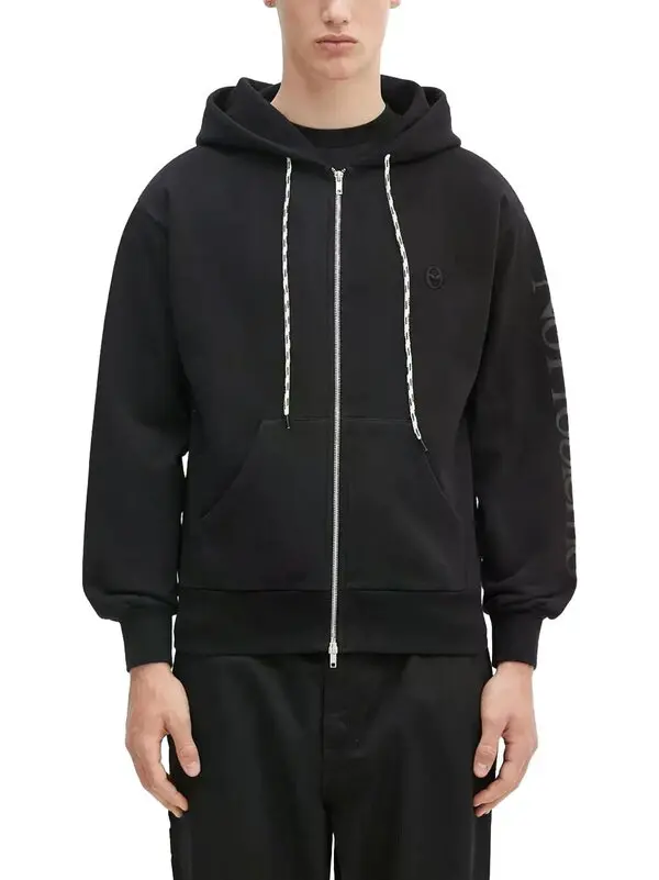 Aries Zip-up Hoodie - Black