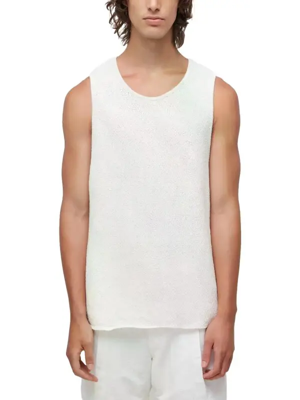 OSKLEN Textured Knit Vest - White