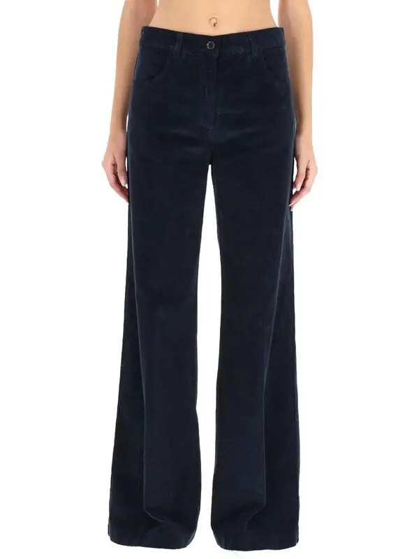 Aspesi Relaxed Fit Velvet Pants - Blue