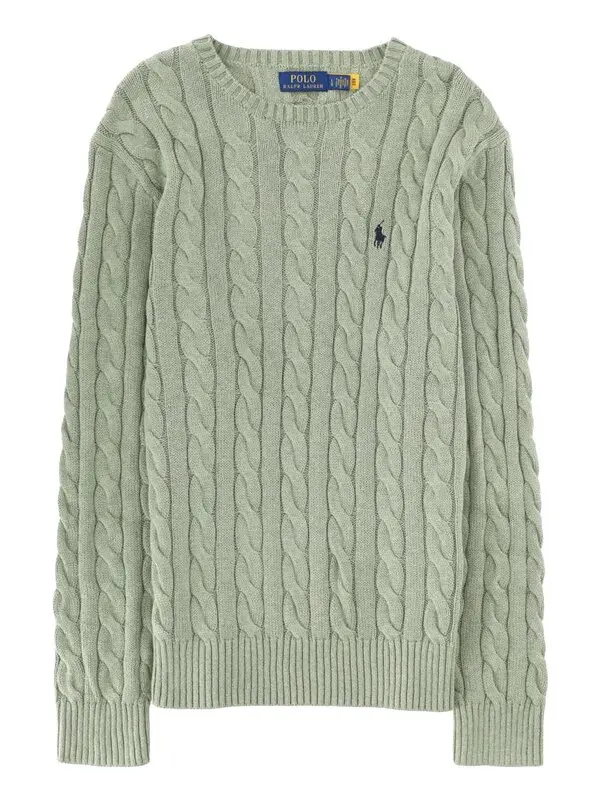 Polo Ralph Lauren Cable Knit With Logo - Green