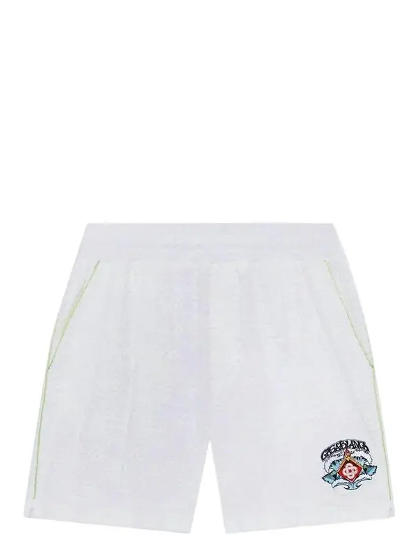 Casablanca Towelling Monogram Shorts - White