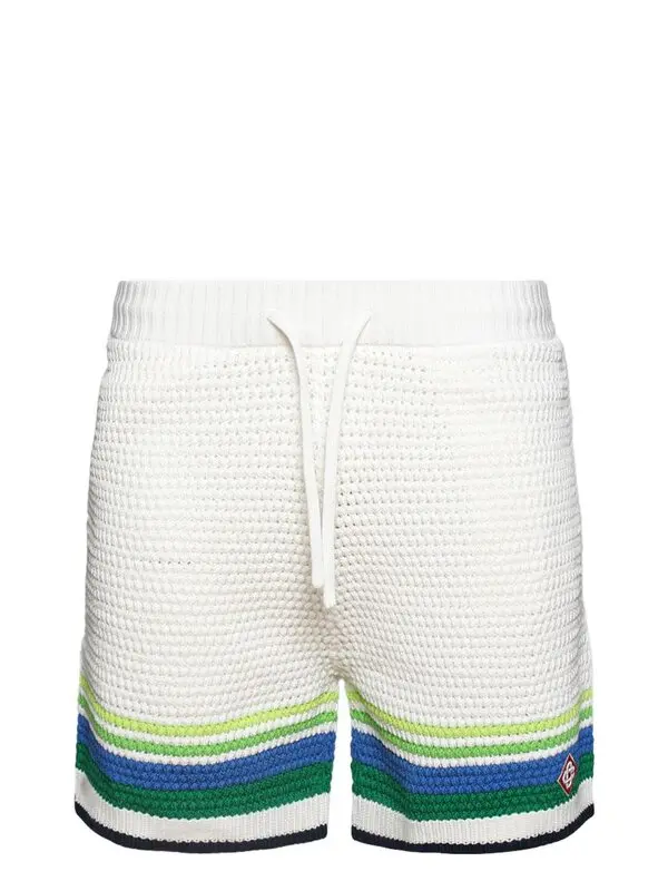 Casablanca Stripe Knit Short - White