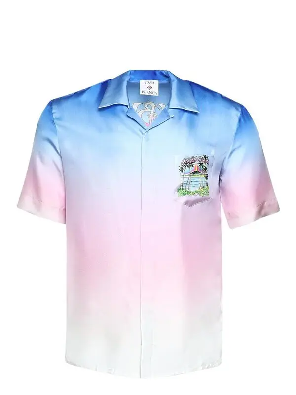 Casablanca Volcano Gradient Short Sleeve Shirt Multicolor - Multi
