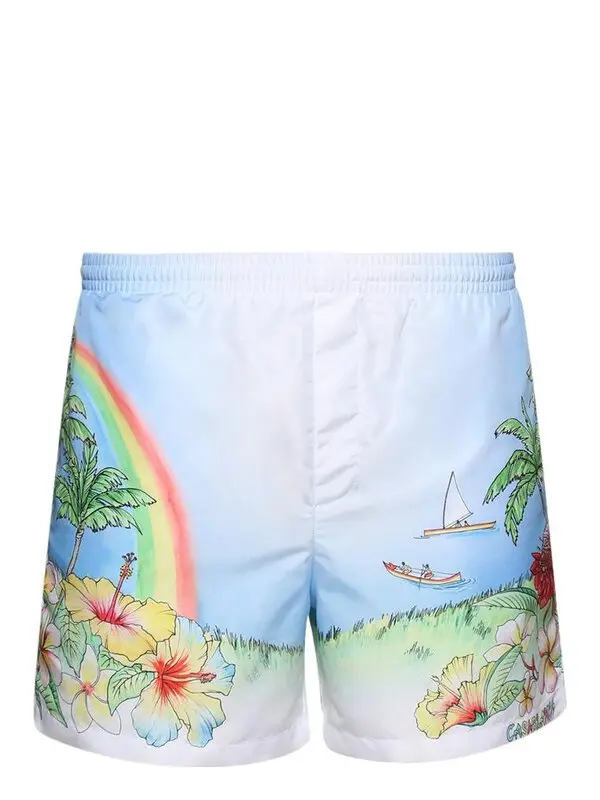 Casablanca Aloha Printed Swim Shorts - Multi
