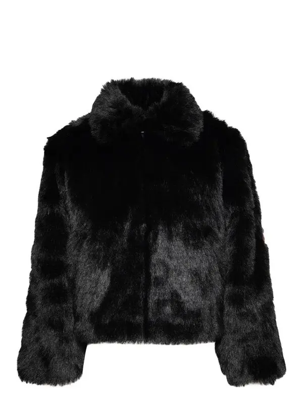 032C Faux Fur Blouson - Black