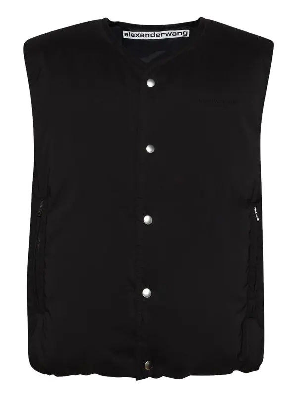 Alexander Wang Moto Puffer Vest - Black