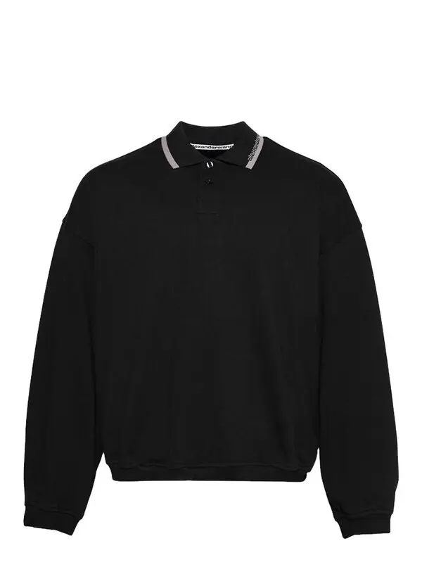 Alexander Wang Long-sleeve Polo Shirt - Black