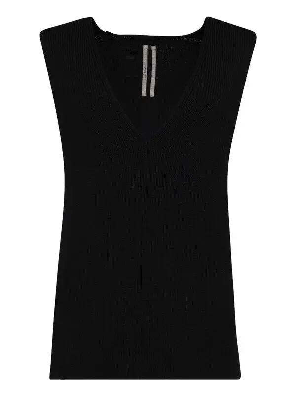 Rick Owens Concordians V-neck Tank - Black
