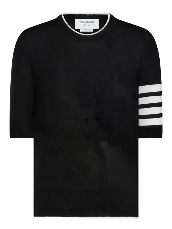 Thom Browne 4-bar Short-sleeve T-shirt - Black
