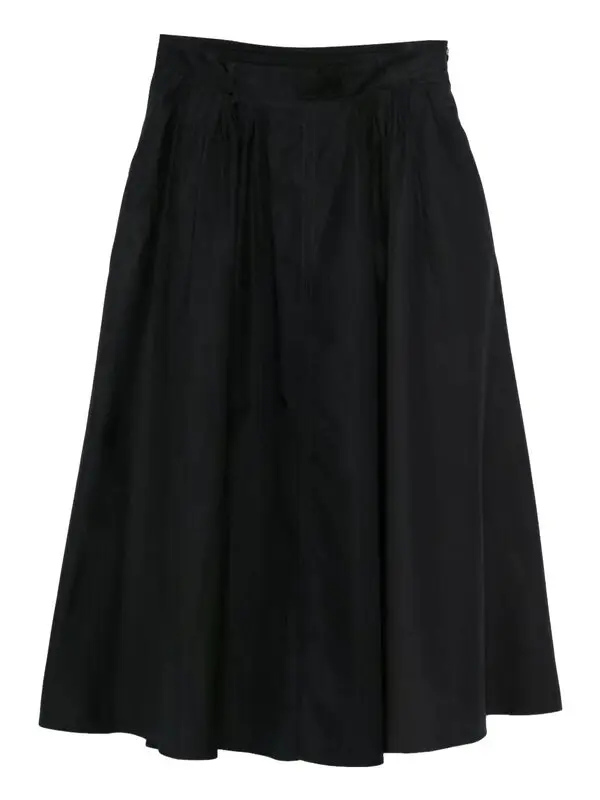 Mark Kenly Domino Tan Panelled A-line Skirt - Black