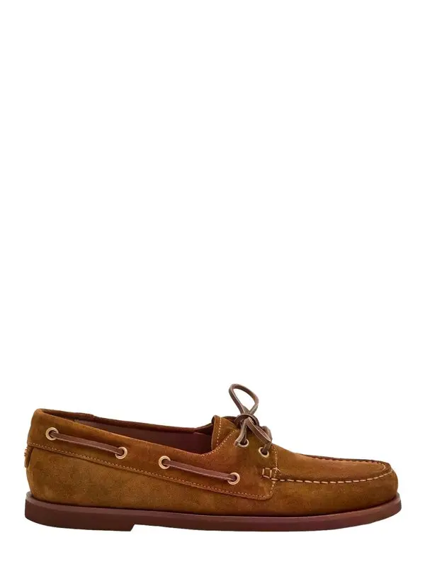 GIANVITO ROSSI Vande Round-toe Boat Shoes - Brown