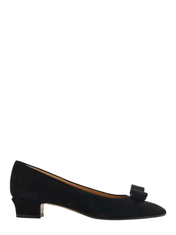 FERRAGAMO 30mm Vara Bow Block-heel Pumps - Black