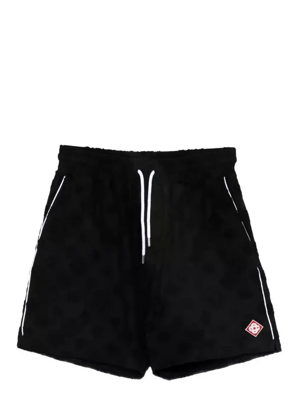 Casablanca Graphic Drawstring Shorts - Black
