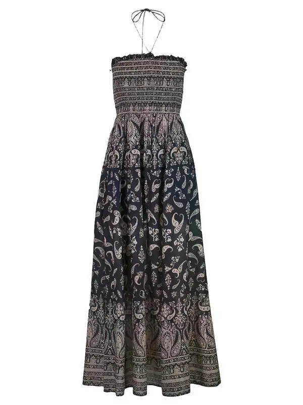 Veronica Beard Ayanna Paisley Midi Dress - Black